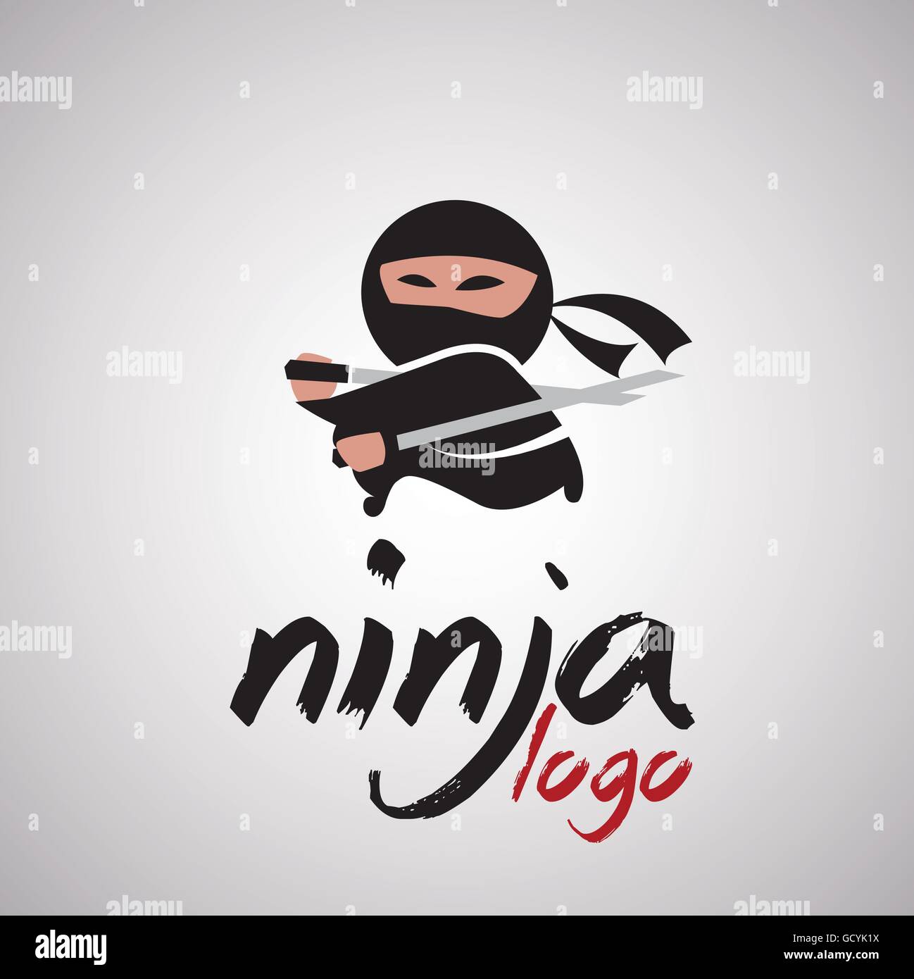 ninja logo designed in a simple way so it can be use for multiple ...