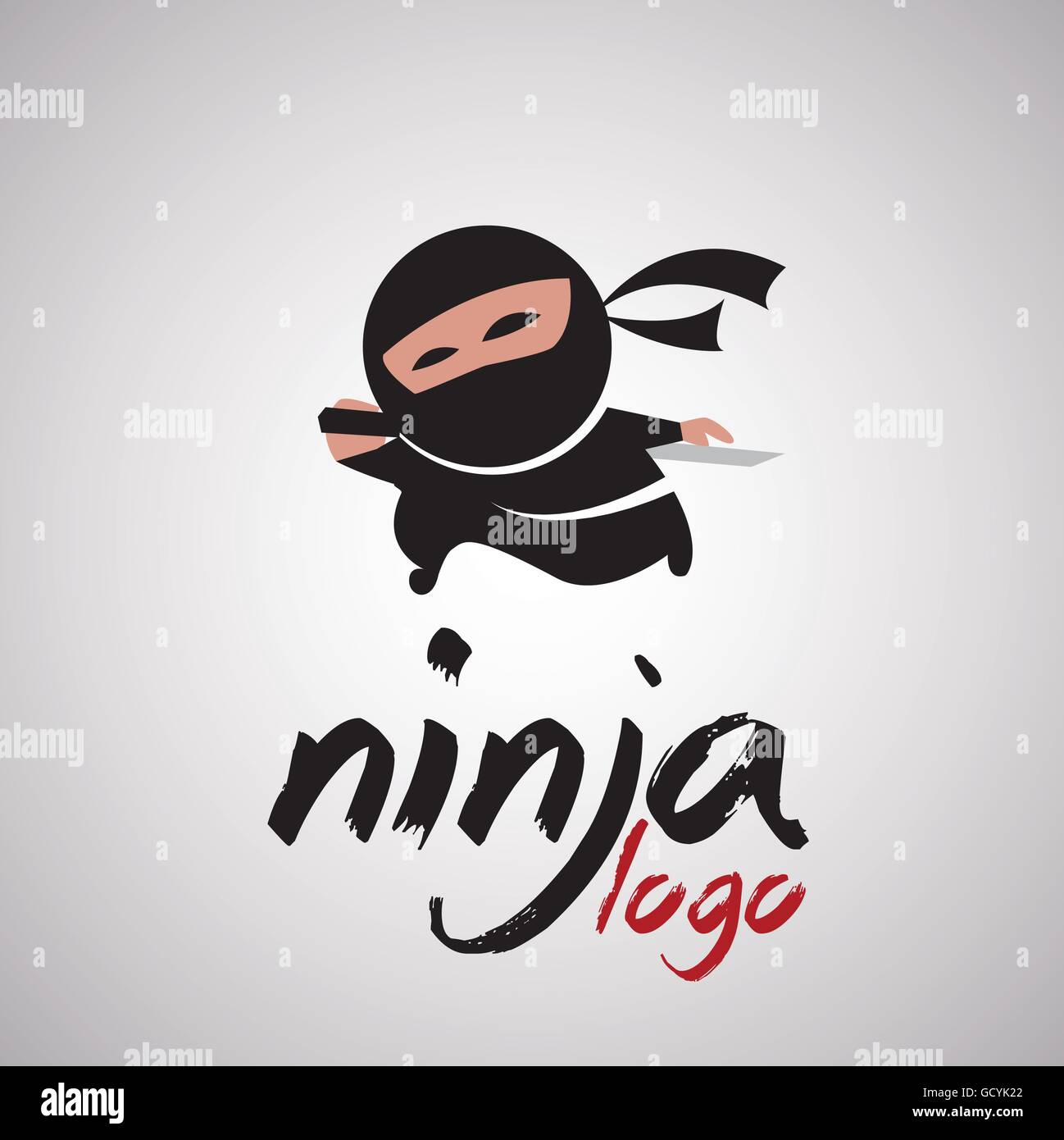 ninja logo designed in a simple way so it can be use for multiple ...