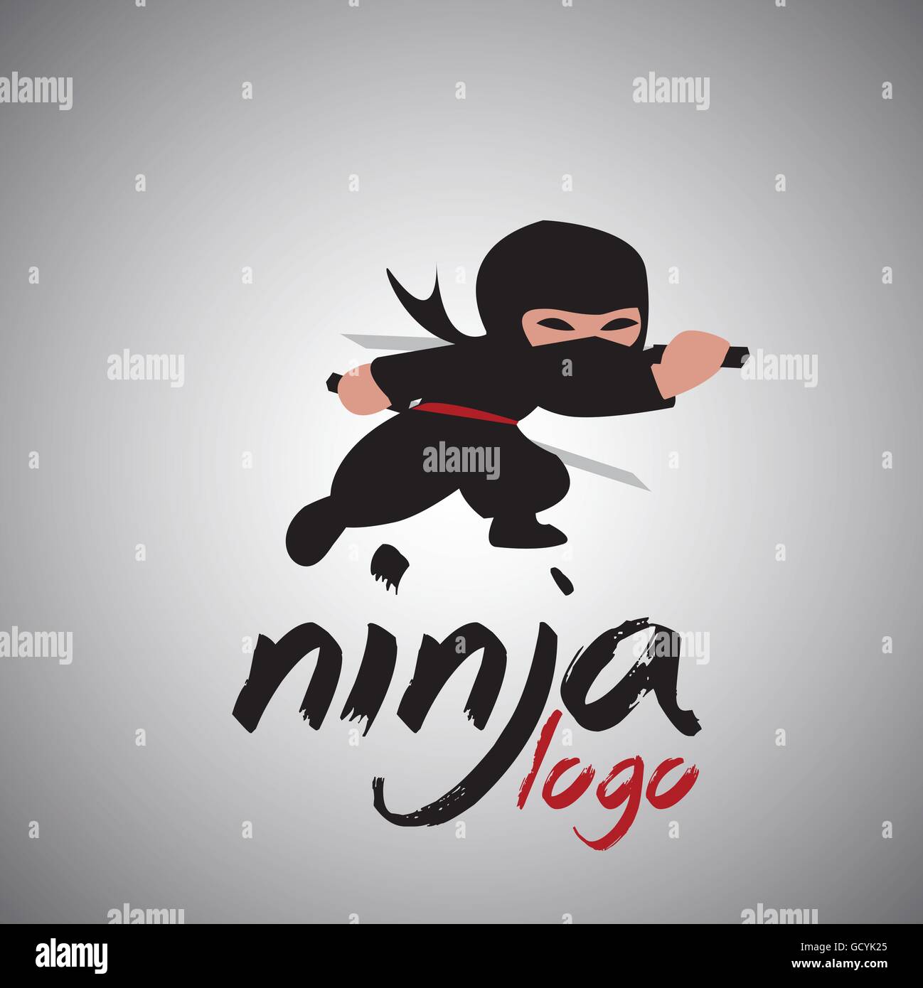 ninja logo designed in a simple way so it can be use for multiple ...