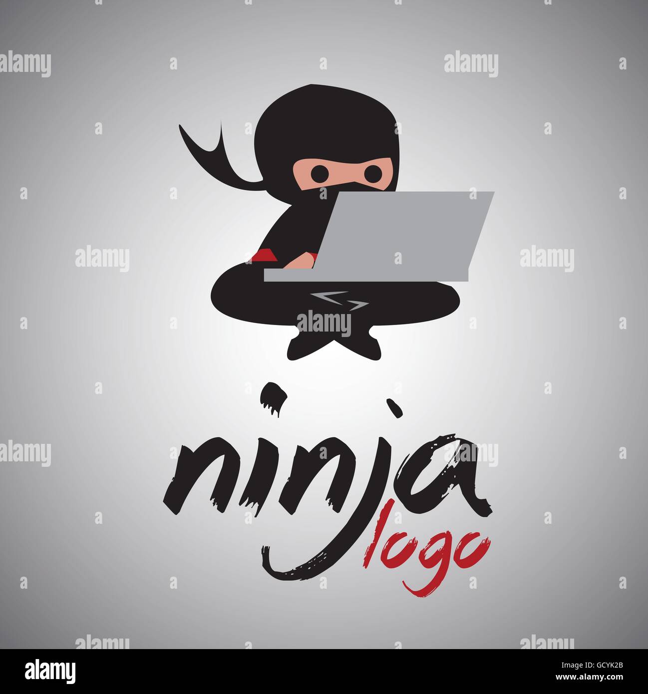 ninja logo designed in a simple way so it can be use for multiple ...