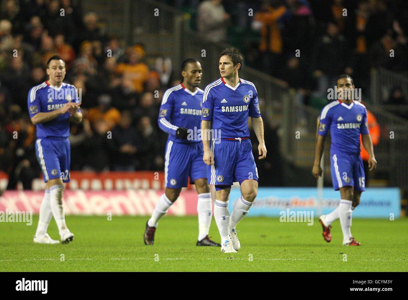(left-right) Chelsea's John Terry, Didier Drogba, Frank Lampard and ...