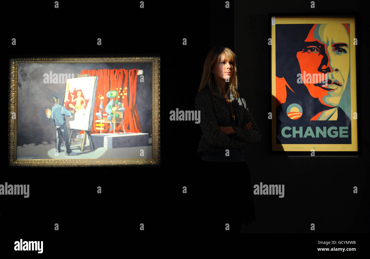 An election poster for the Barack Obama 2008 campaign by artist Shepard ...