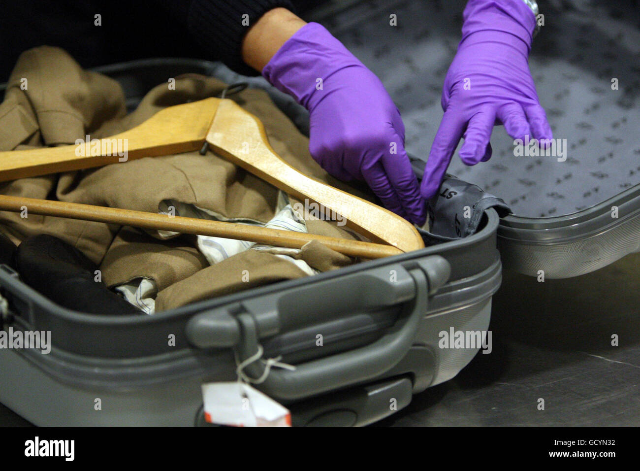 UK Border Agency drug detection Stock Photo - Alamy