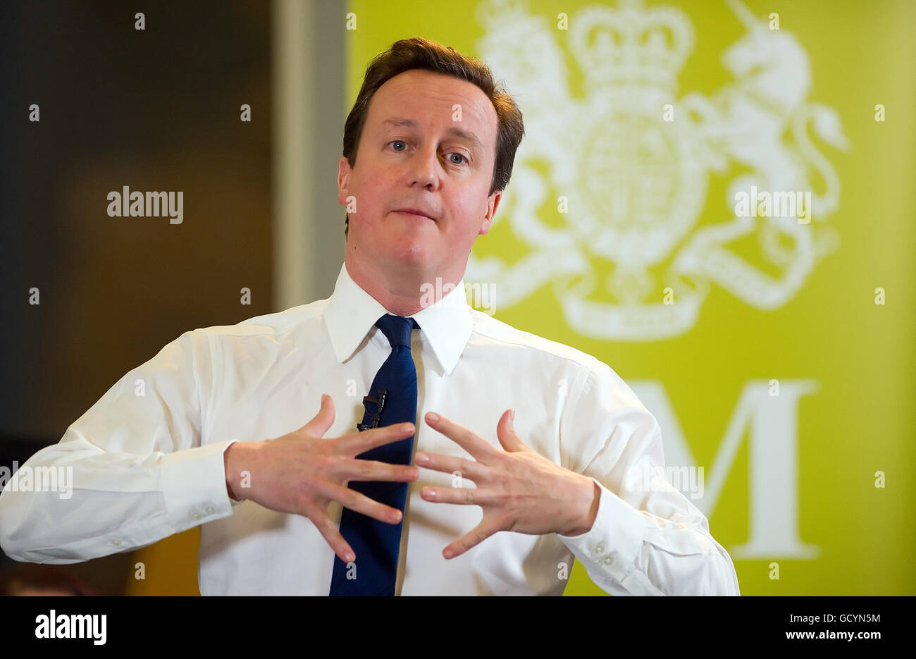 David Cameron visits Leicester Stock Photo - Alamy