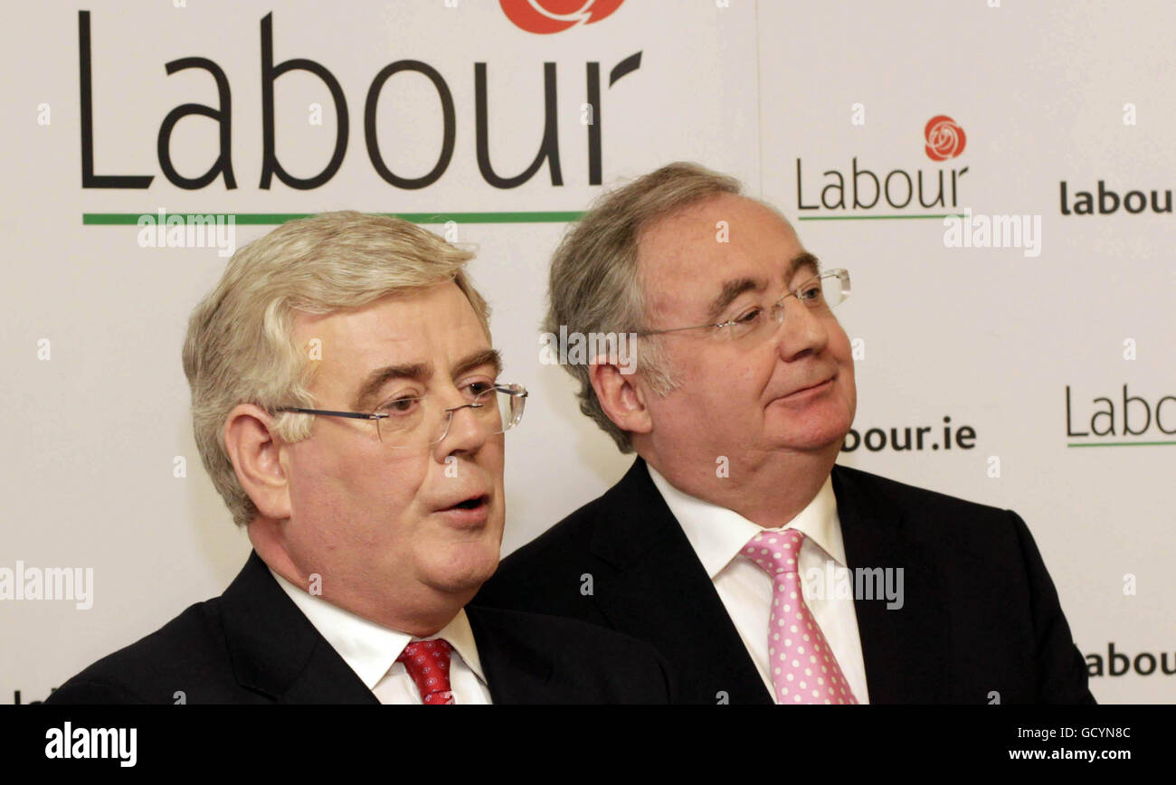 Labour leader Eamon Gilmore and TD Pat Rabbitte outline their party's ...