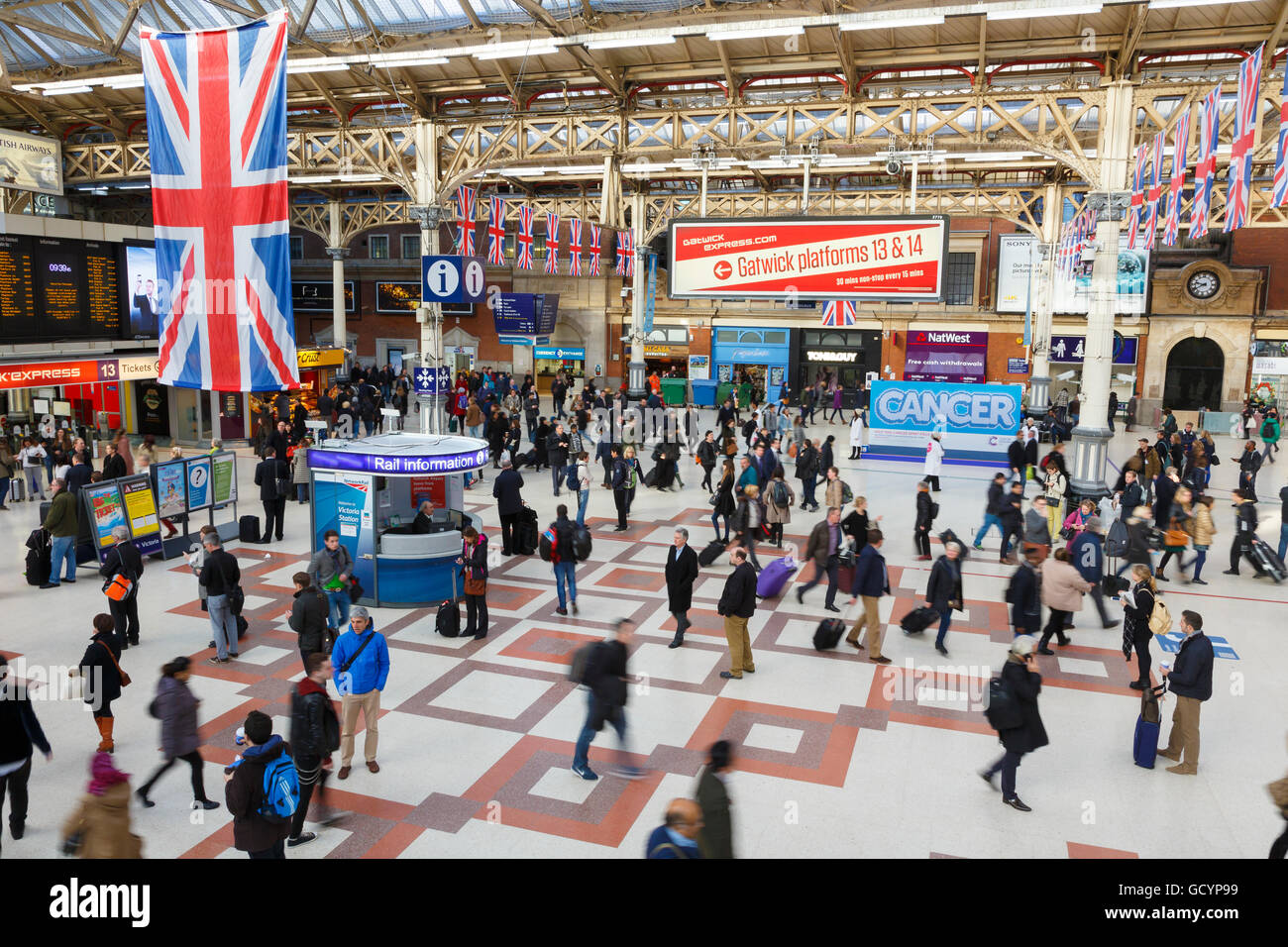 Train station with british flag hi-res stock photography and images - Alamy