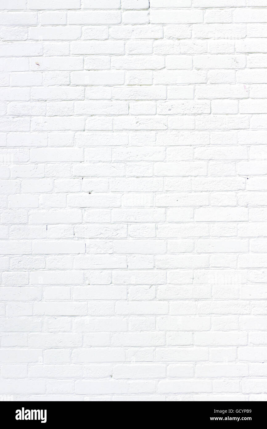 Wall of white bricks Stock Photo - Alamy