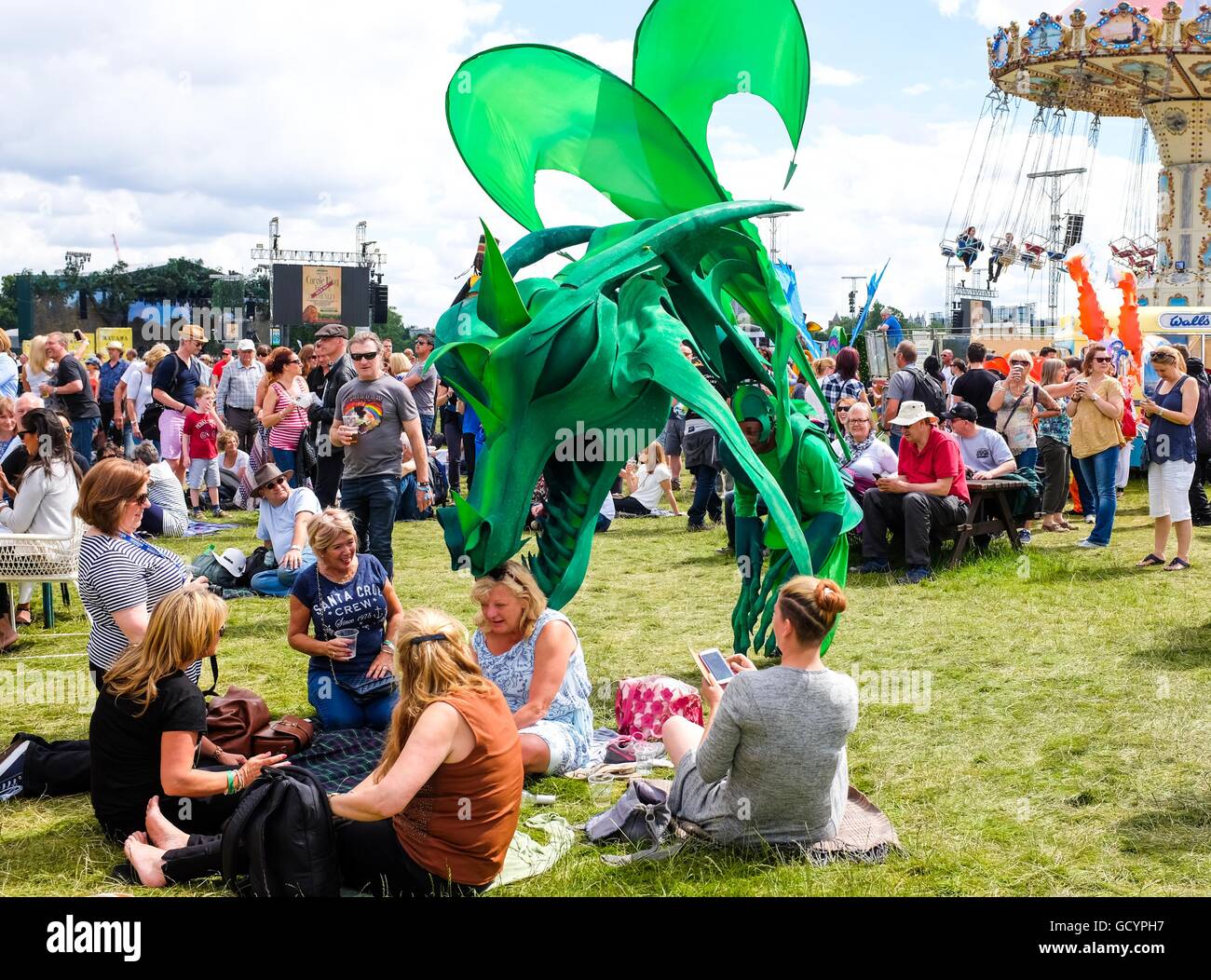 Carnival style entertainment in Hyde Park London UK Stock Photo - Alamy