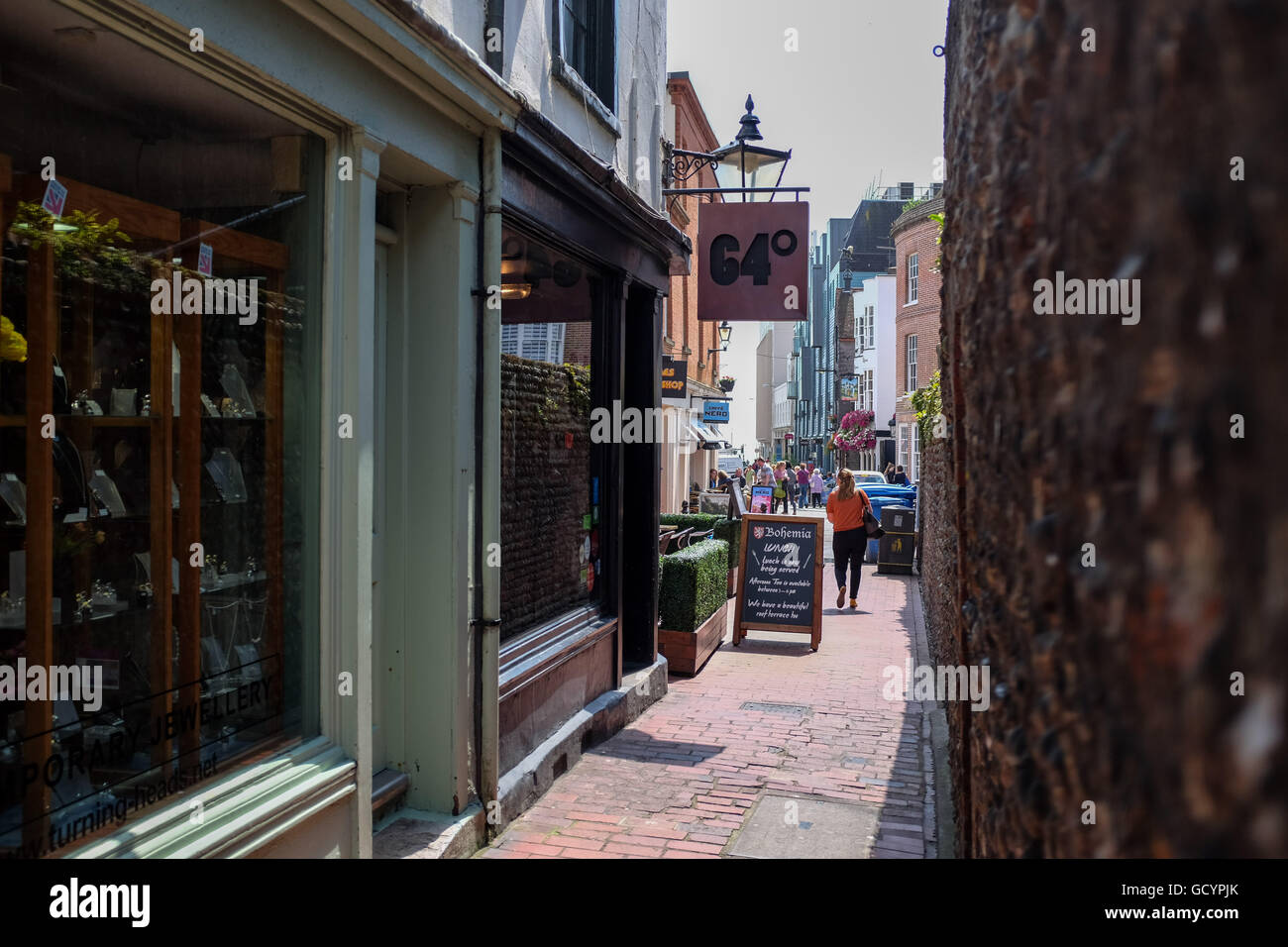The 64 Degrees restaurant in The Lanes district of Brighton UK Stock ...