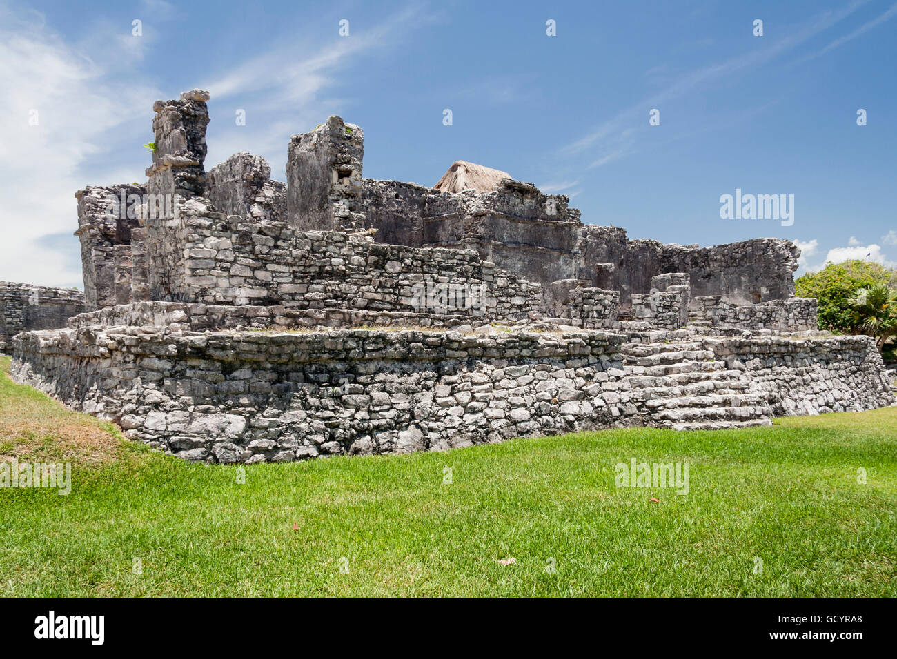 Tulum Temple Maya Archaeological Site Yucatan Peninsula Mexico Stock ...