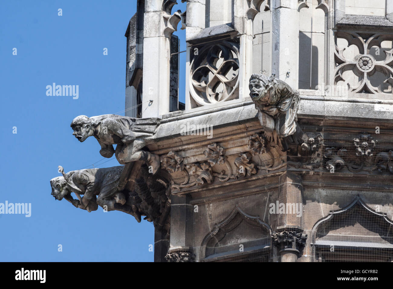 Gargoyles New Town Hall Munich Germany Stock Photo - Alamy