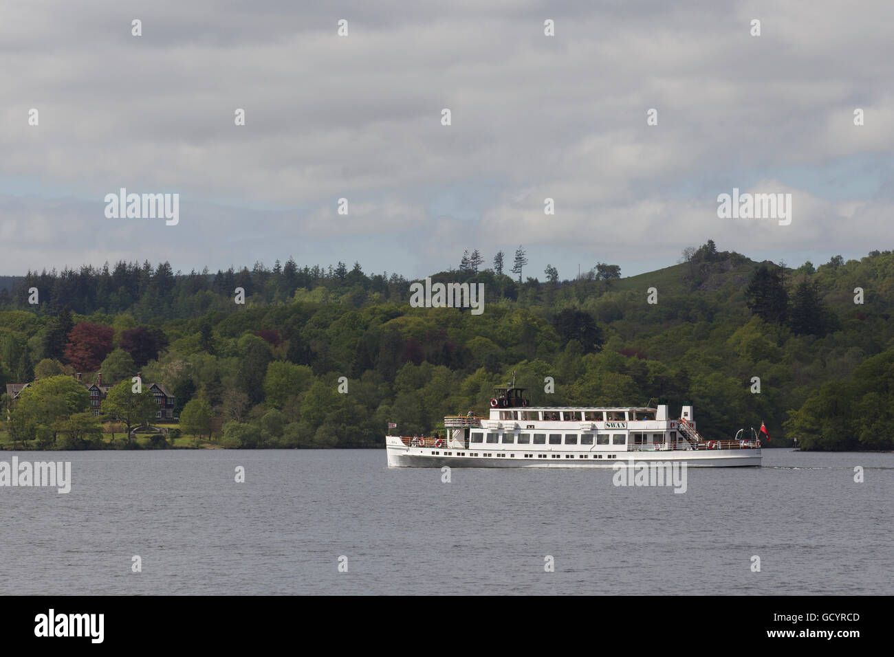 The passenger steamer The Swan Windermere Lake Cruises Stock Photo - Alamy