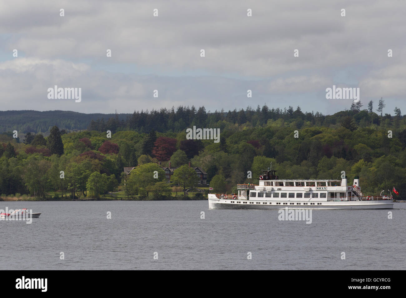 The passenger steamer The Swan Windermere Lake Cruises Stock Photo - Alamy