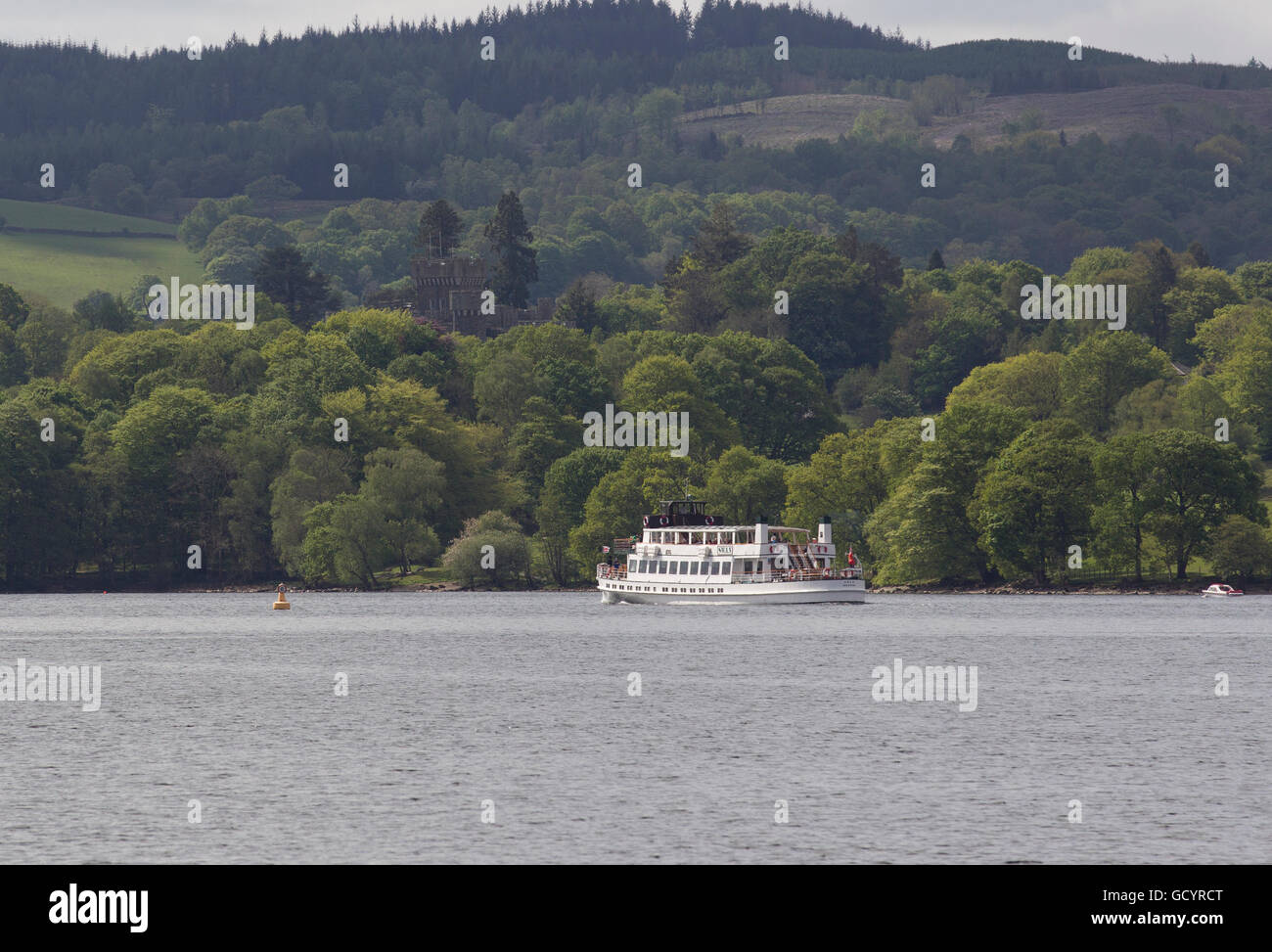 The passenger steamer The Swan Windermere Lake Cruises Stock Photo - Alamy
