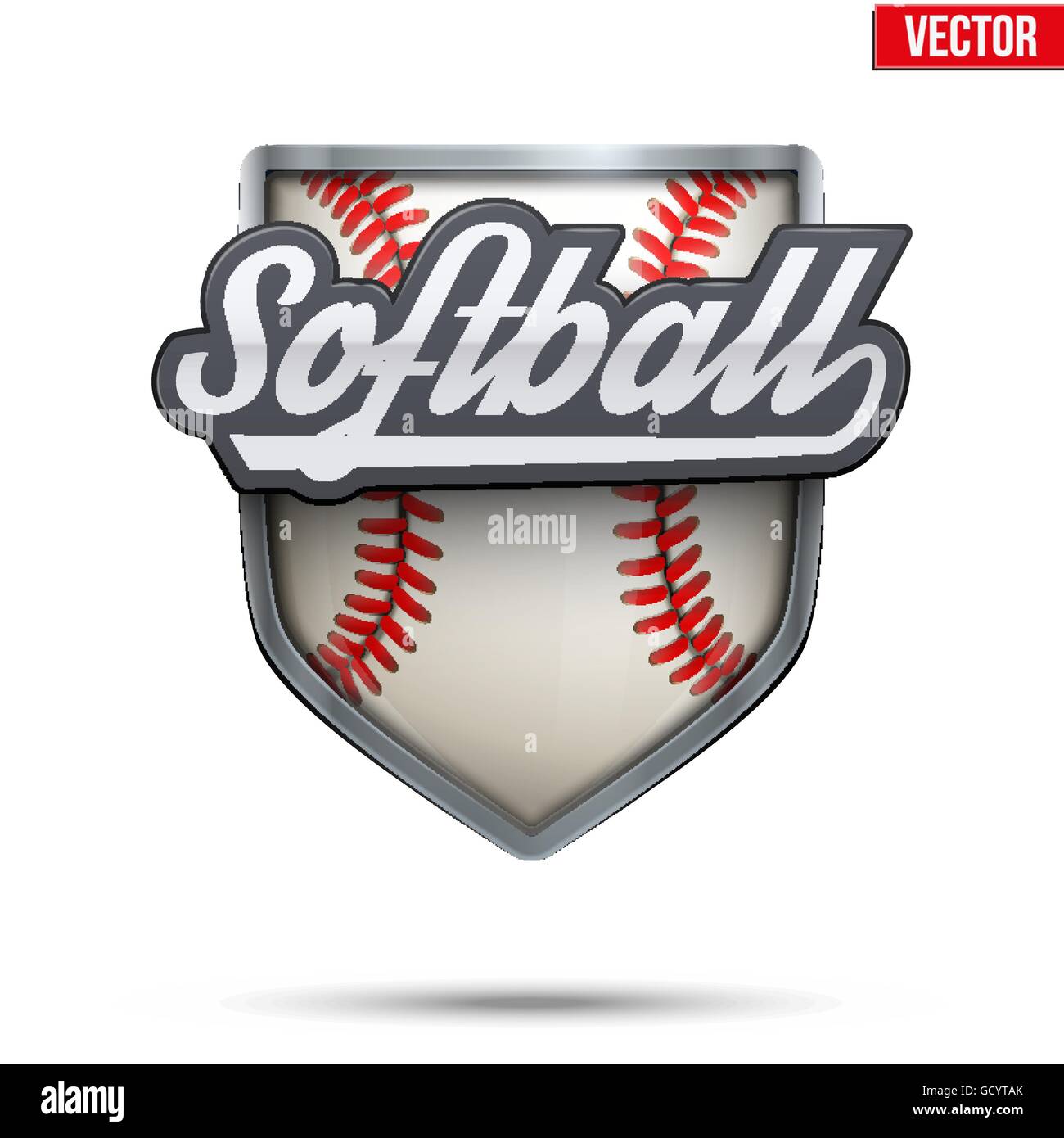 Premium symbol of Softball label Stock Vector Image & Art - Alamy