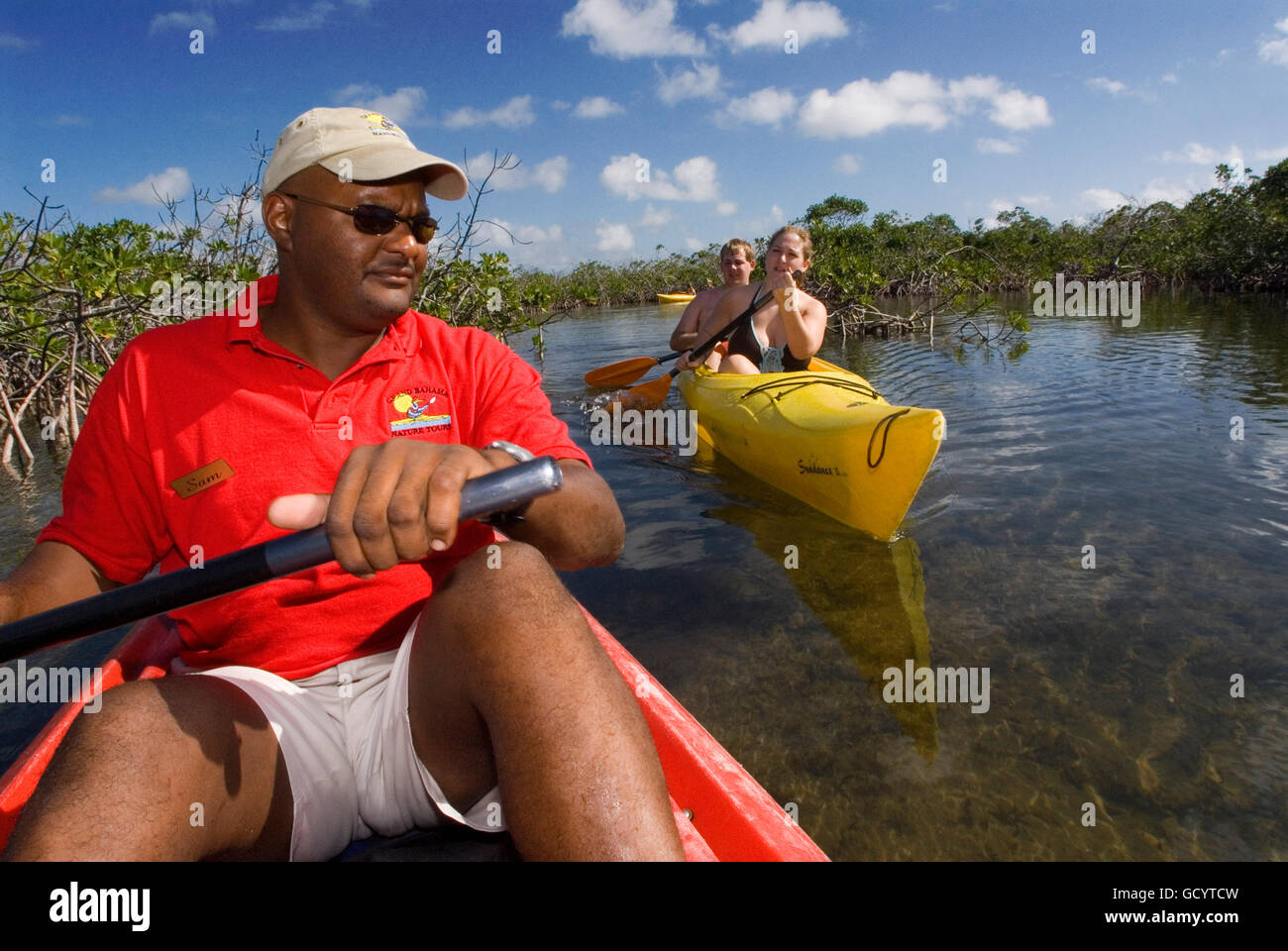 Grand Bahama, Bahamas. Exploring the Lucayan National Park in kayak ...
