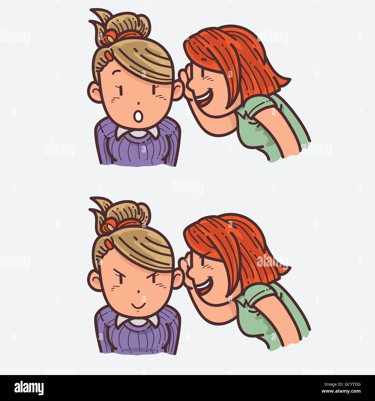 Whispering woman Stock Vector Images - Alamy