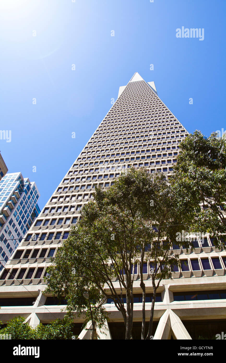 San Francisco Transamerica Pyramid Building in California Stock Photo ...