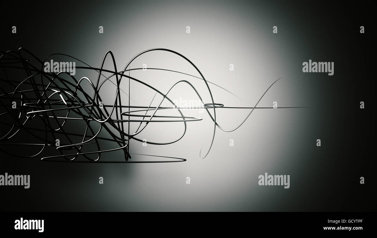 waved organic lines on gradient background, black colour and steel ...