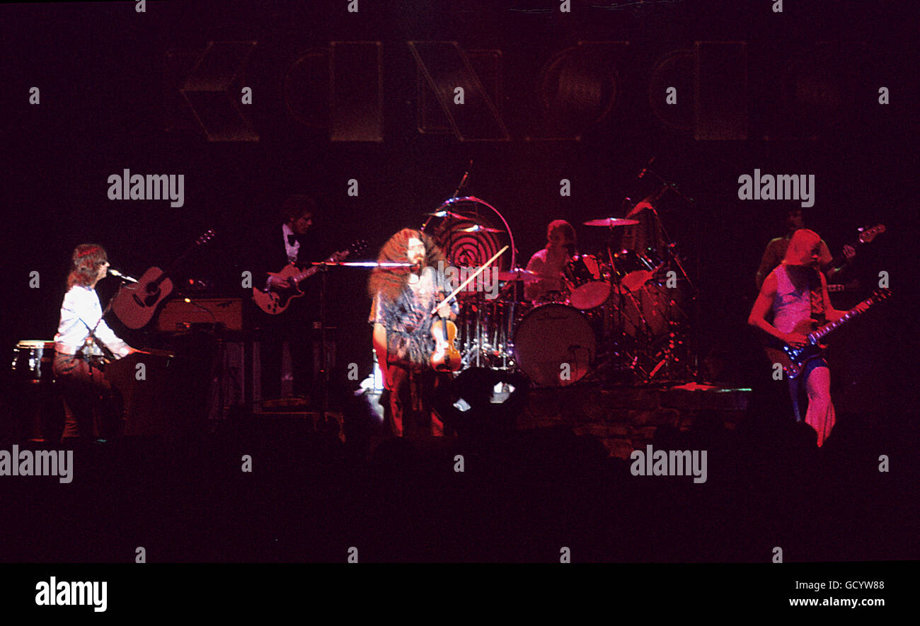 The original lineup of the rock Band "Kansas" live in concert ...