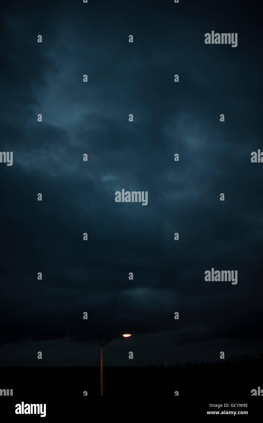 Cumulonibus Stormy dark foreboding clouds in late afternoon Stock Photo ...