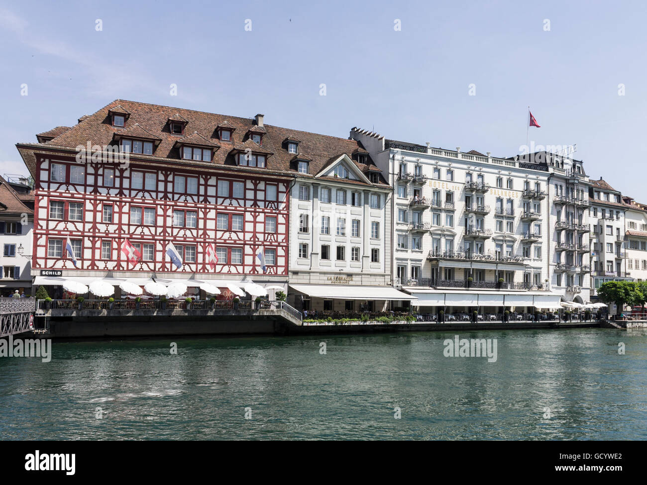 Lucerne Historical Buildings Switzerland Stock Photo - Alamy