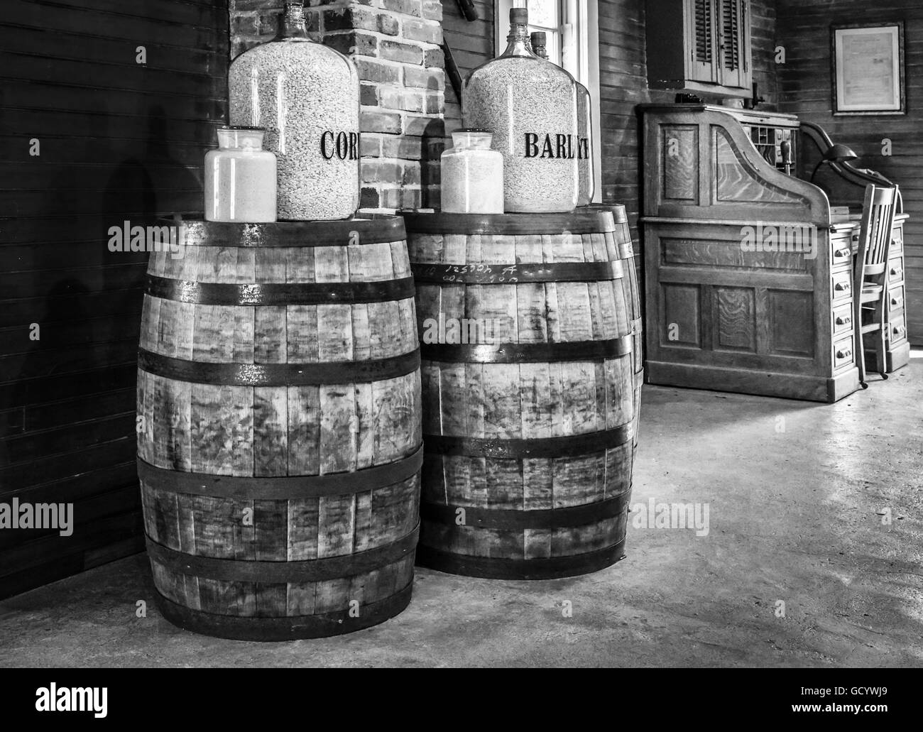 Barley storage Black and White Stock Photos & Images - Alamy