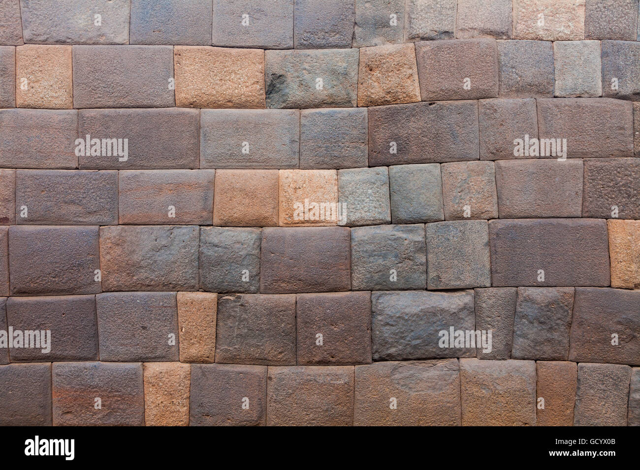 Exterior walls of the Koricancha Incan site in Cusco, Peru Stock Photo ...