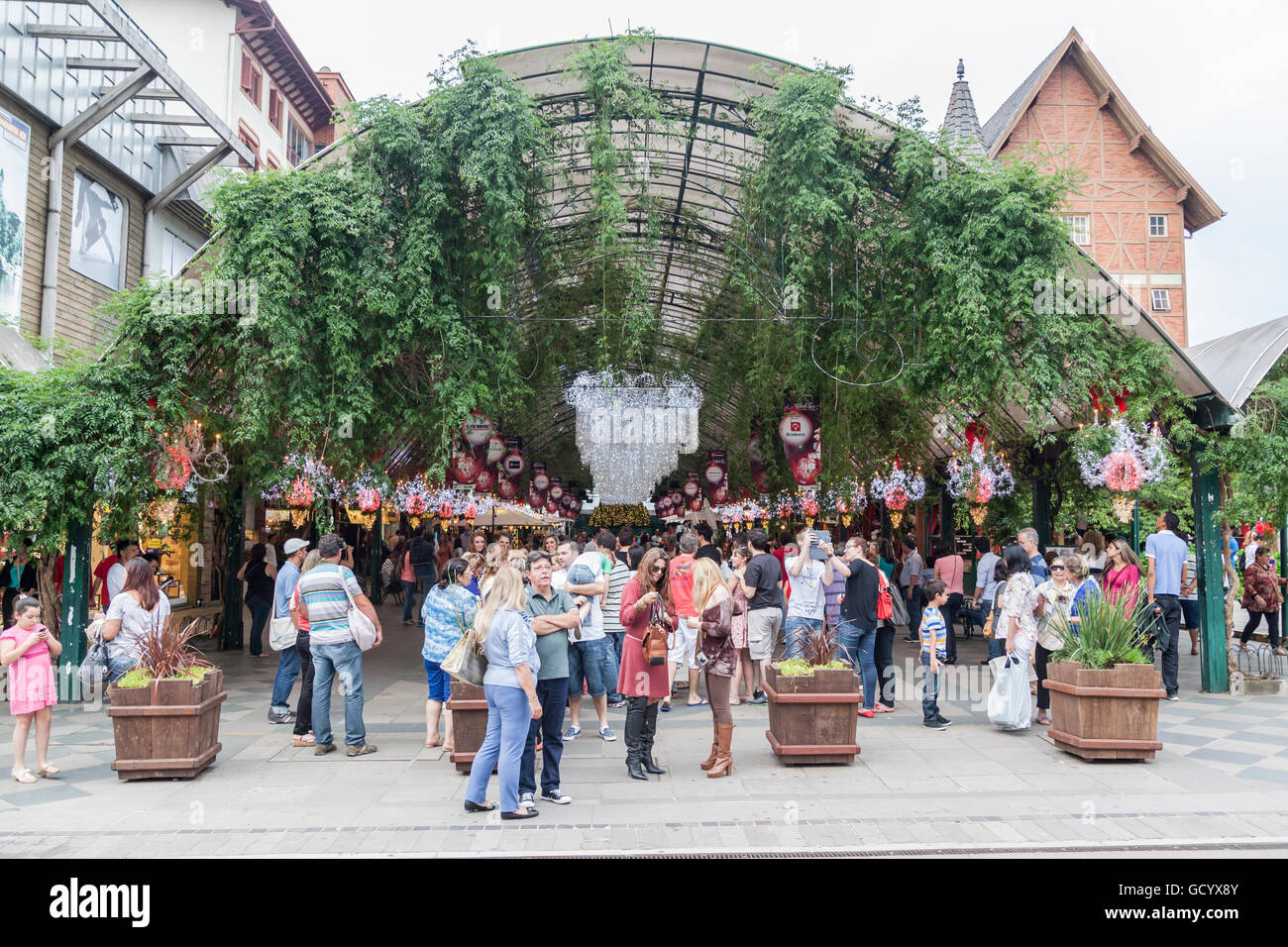 Covered Street Gramado Brazil Stock Photo - Alamy