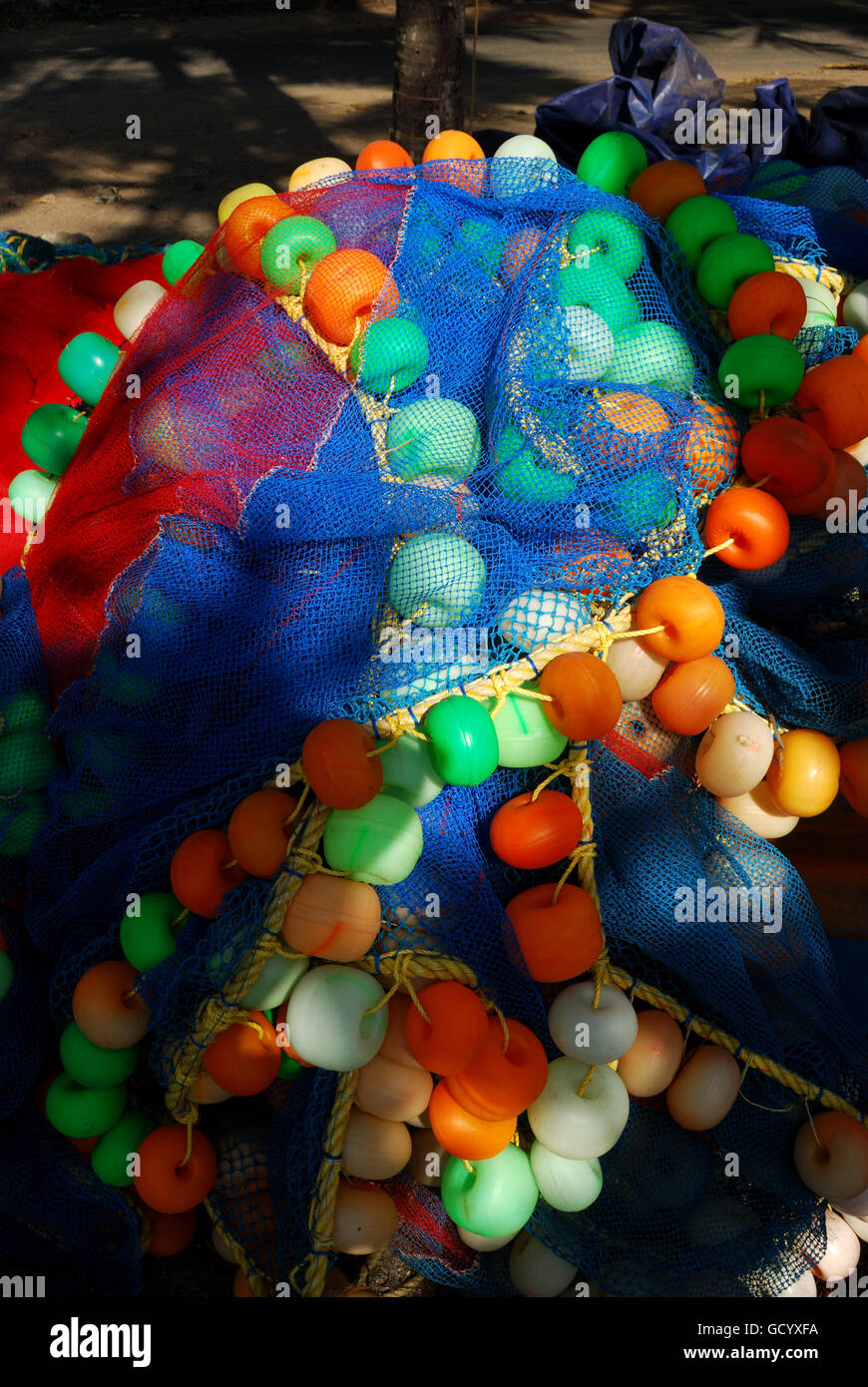 floating cork and fishing net.kerala,india Stock Photo - Alamy