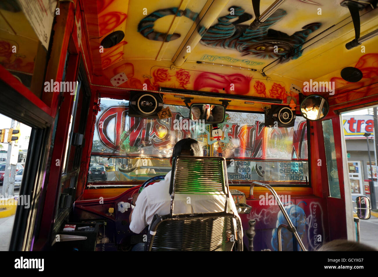 Decorated city bus in Acapulco, Mexico Stock Photo - Alamy