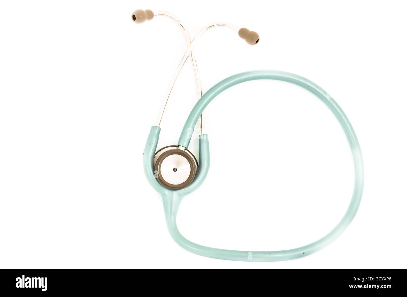 Blue stethoscope isolated on white Stock Photo - Alamy