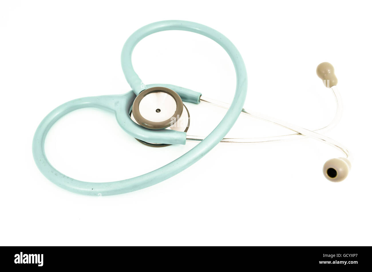 Blue stethoscope isolated on white Stock Photo - Alamy