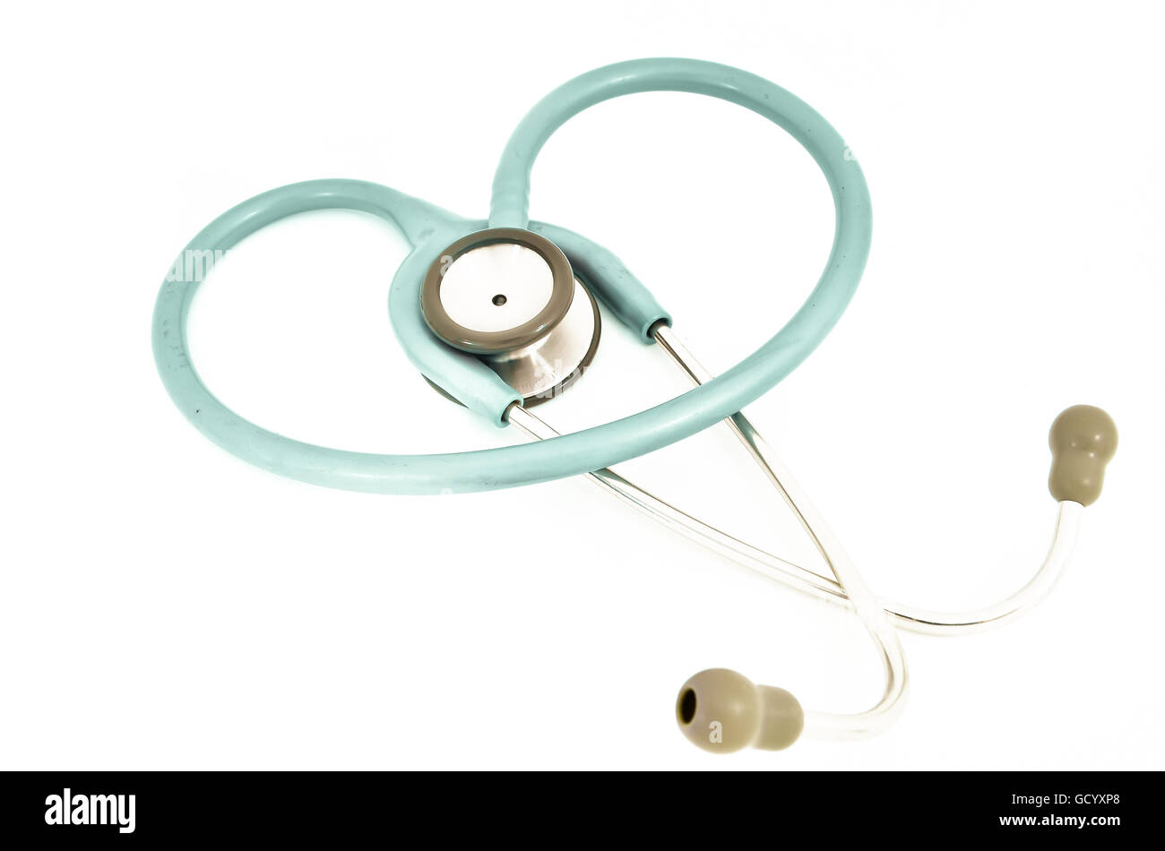 Blue stethoscope isolated on white Stock Photo - Alamy