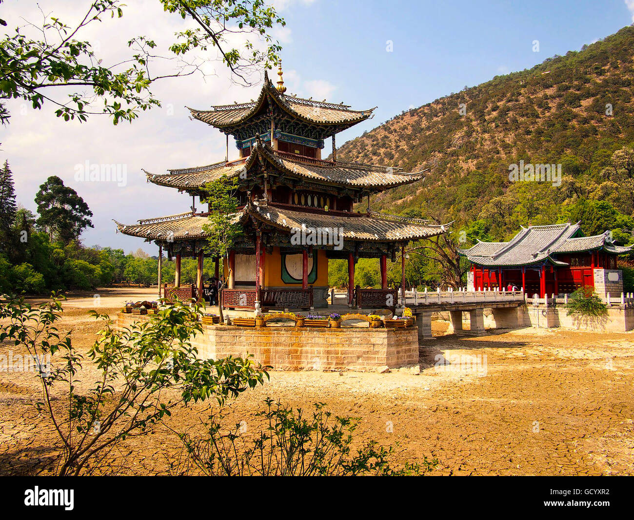 Beautiful ancient temple on the seaside, China - Stock Image Stock ...