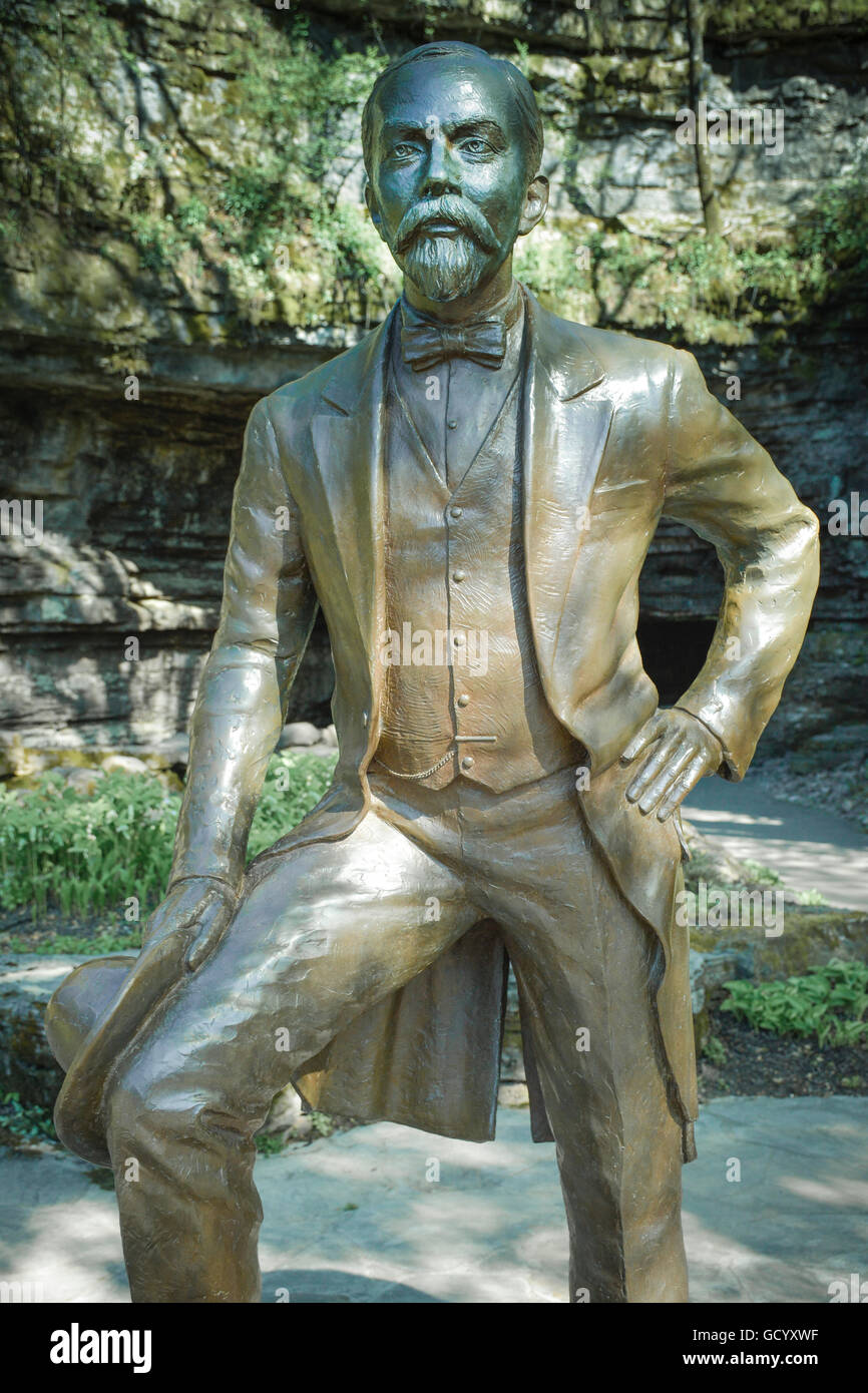 A Bronze Statute of Jack Daniel's, "Jack on the Rocks", founder of the ...