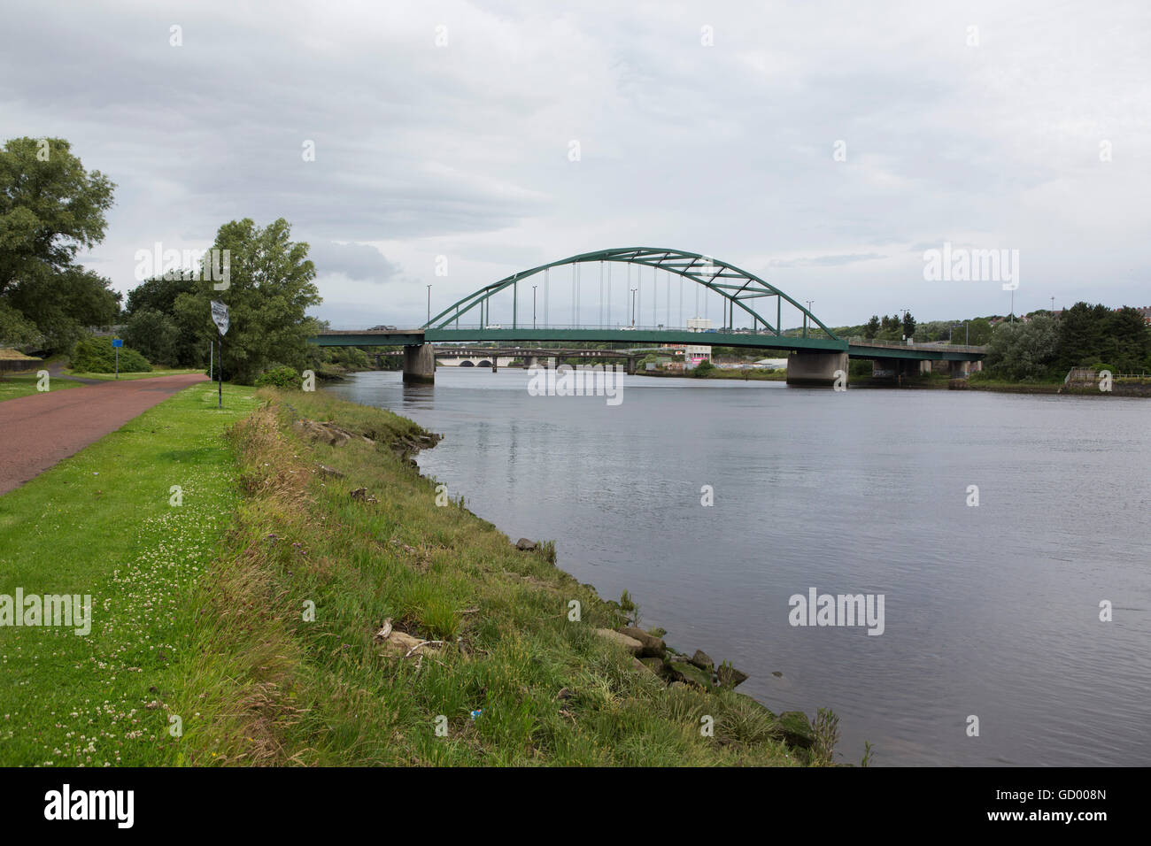 The River Tyne between Blaydon and Scotswood in Tyne and Wear, England ...