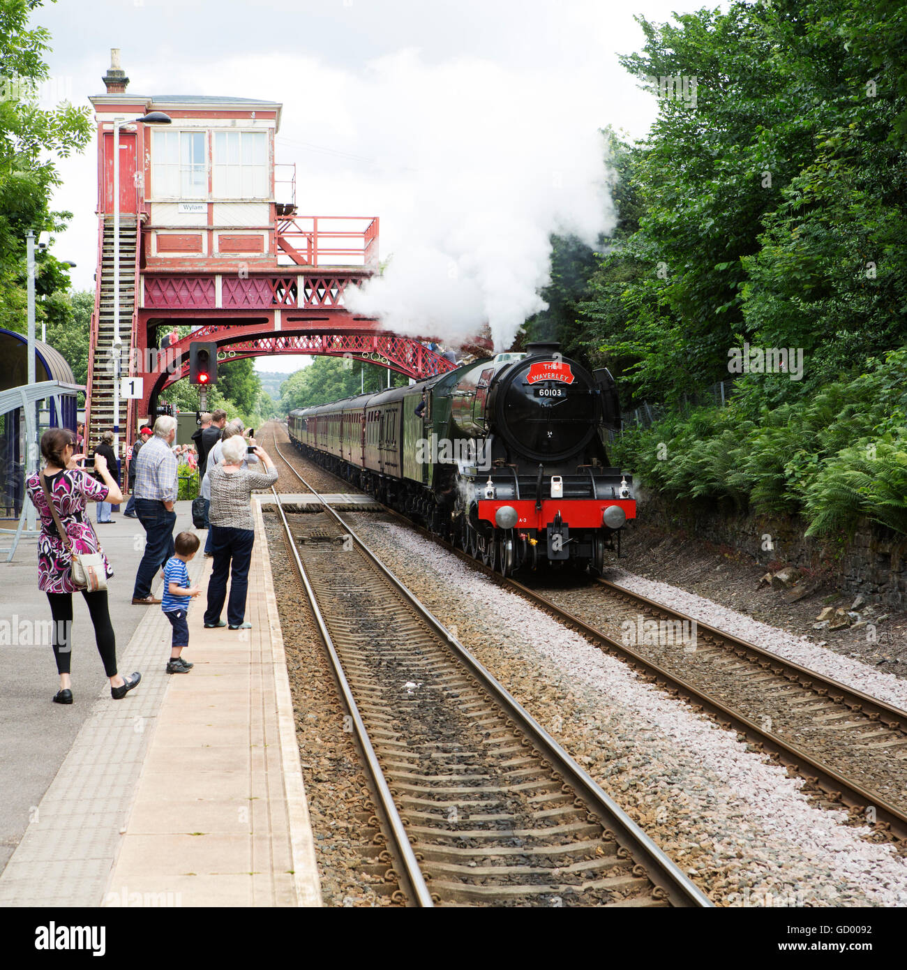 People photograph the Waverley locomotive, the Flying Scotsman, at ...