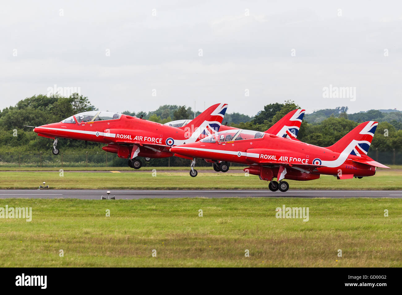 Section of the Red Arrows take off pictured at the 2016 Royal ...