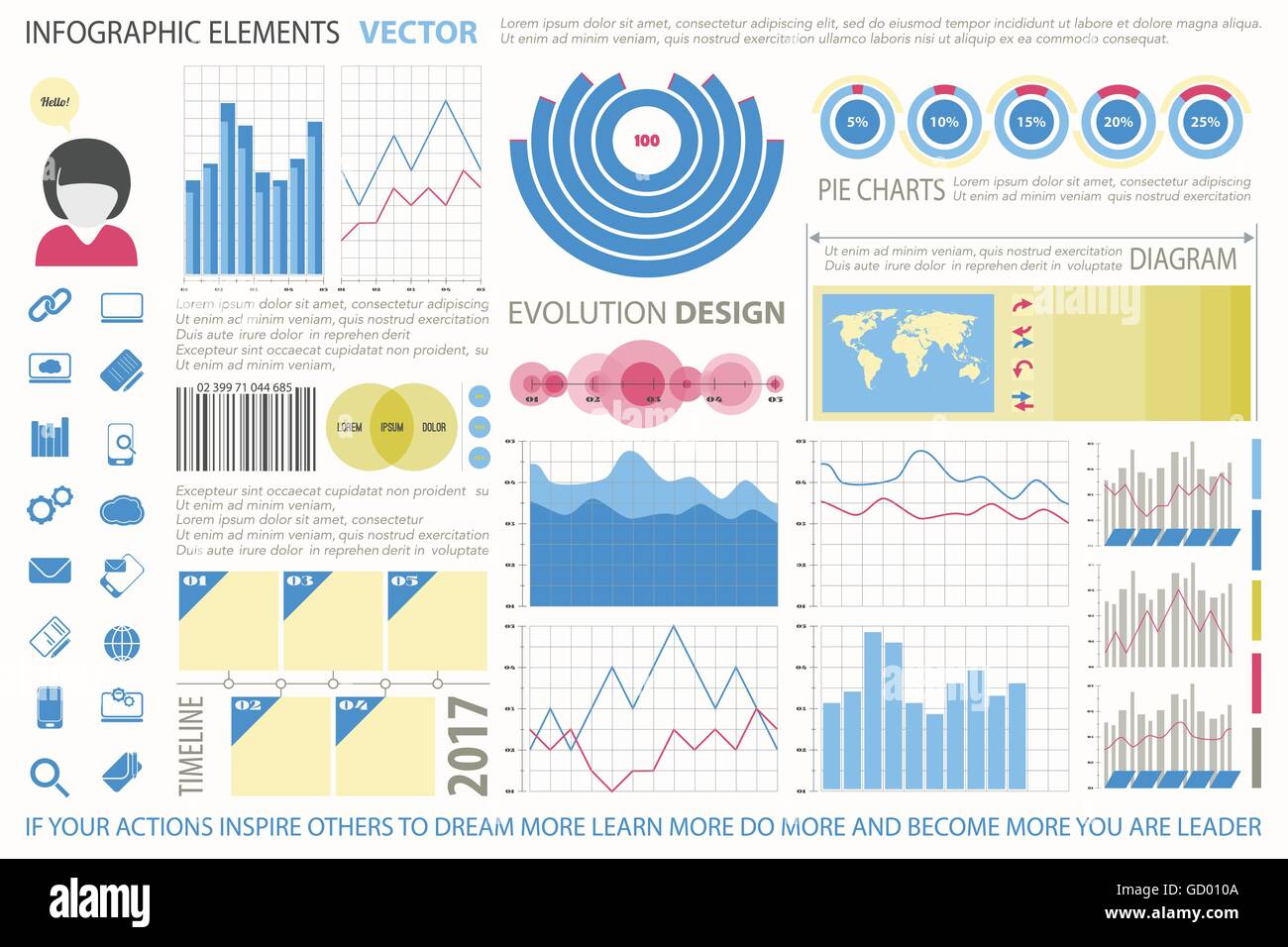info graphic elements, web technology icons. vector time line diagram ...