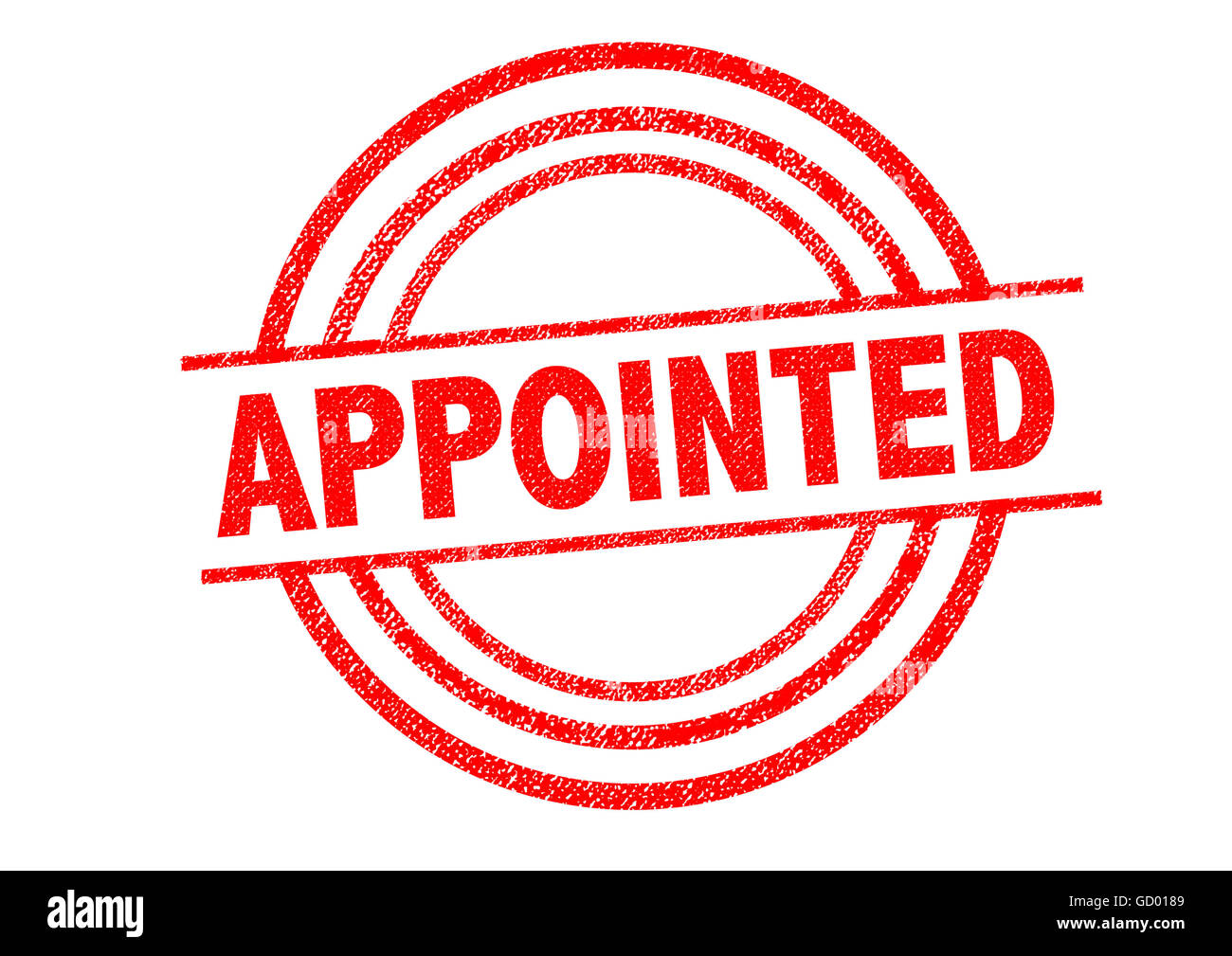 APPOINTED Rubber Stamp over a white background Stock Photo - Alamy