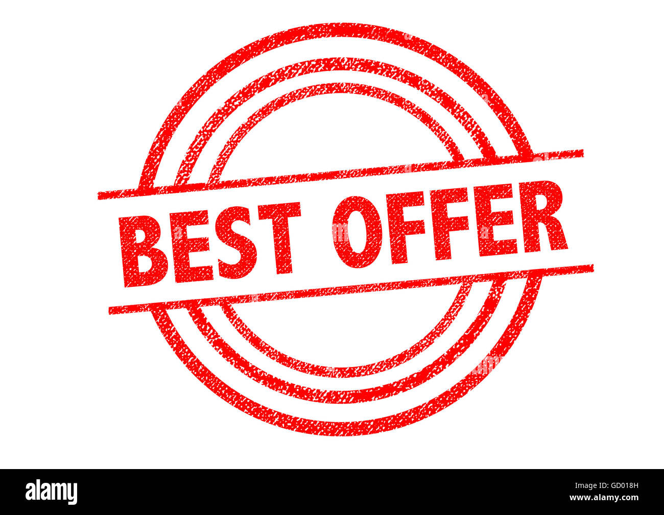 BEST OFFER Rubber Stamp over a white background Stock Photo - Alamy