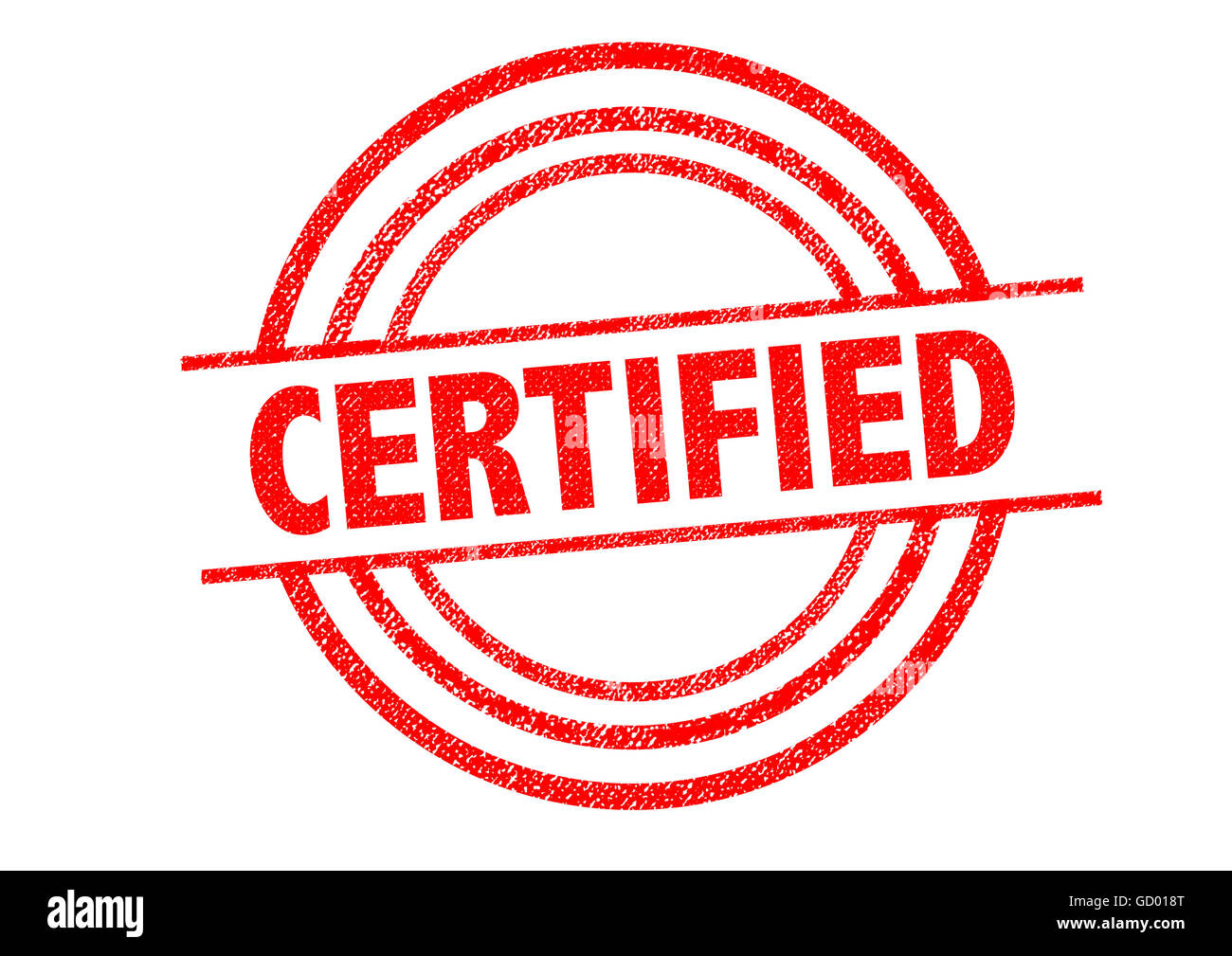 CERTIFIED Rubber Stamp over a white background Stock Photo - Alamy