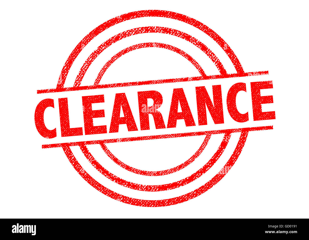 CLEARANCE red Rubber Stamp over a white background Stock Photo - Alamy