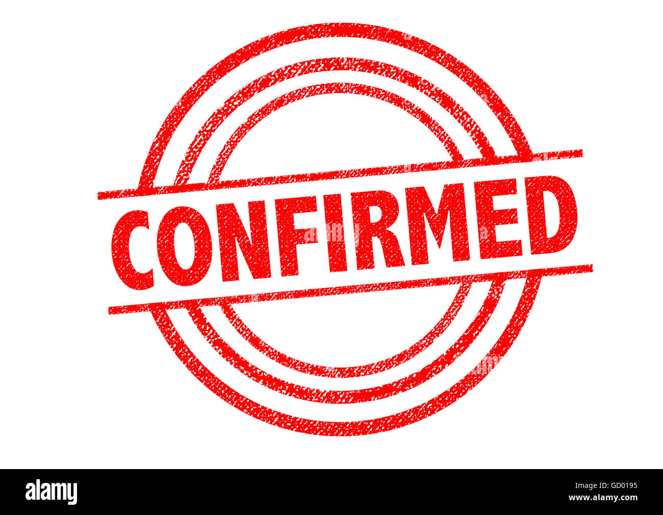 CONFIRMED Rubber Stamp over a white background Stock Photo - Alamy
