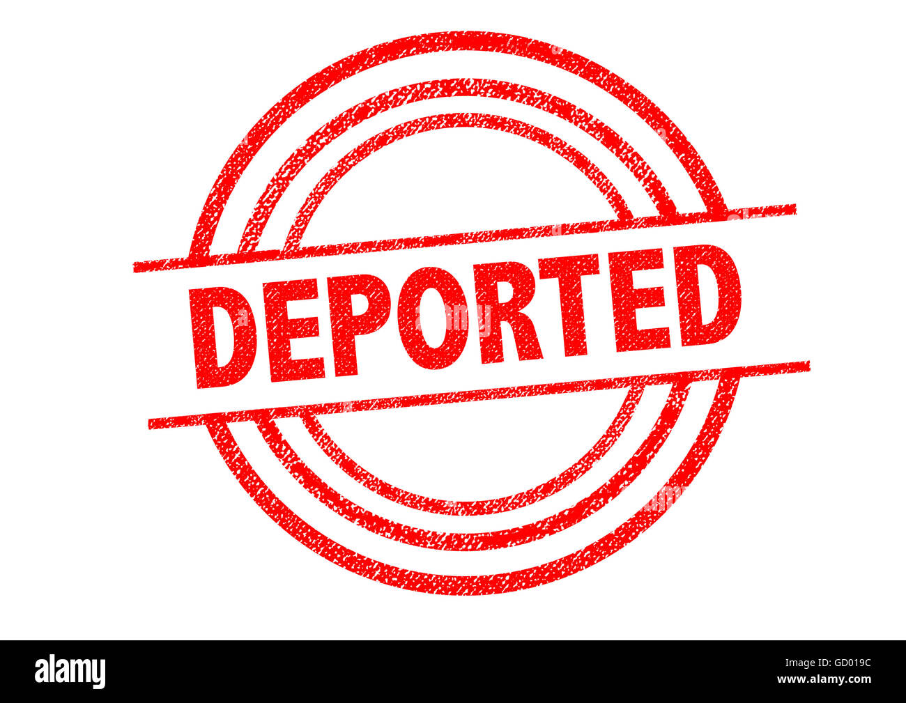 DEPORTED Rubber Stamp over a white background Stock Photo - Alamy