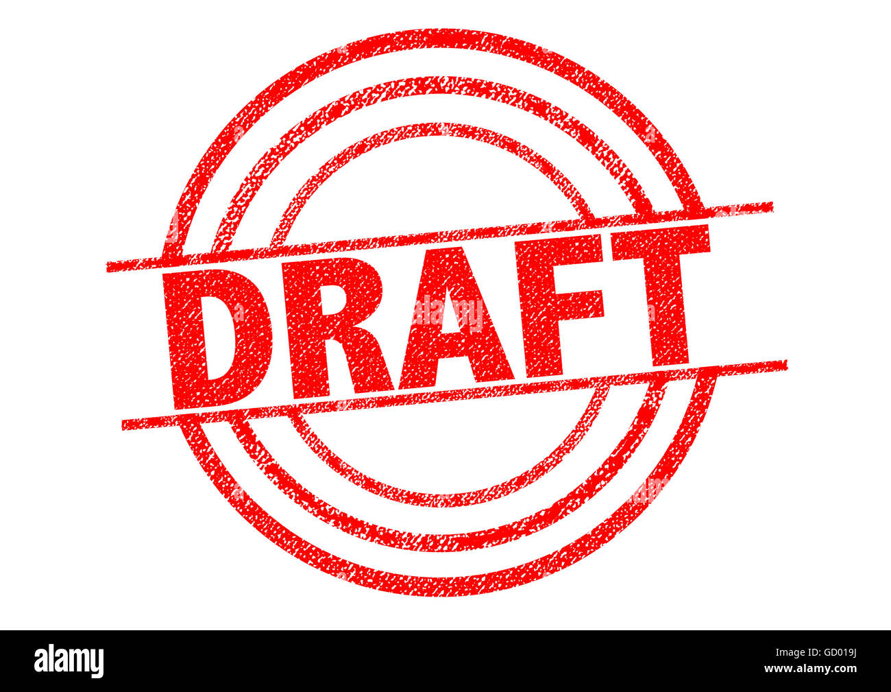 DRAFT red Rubber Stamp over a white background Stock Photo - Alamy