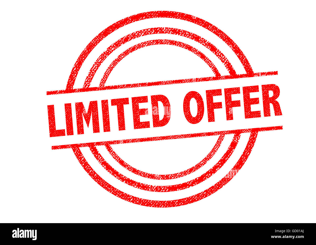 LIMITED OFFER Rubber Stamp over a white background Stock Photo - Alamy