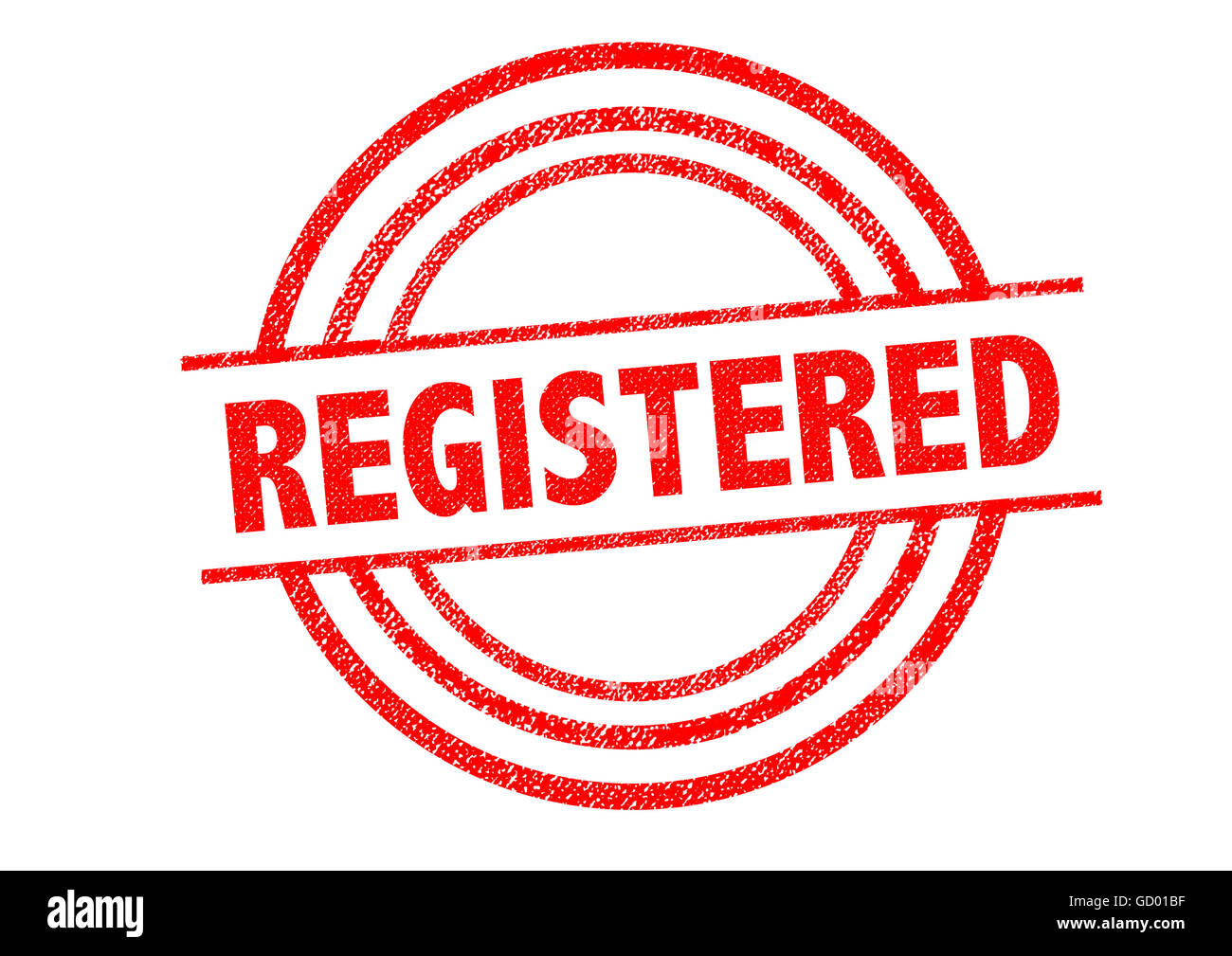 REGISTERED Rubber Stamp over a white background Stock Photo - Alamy