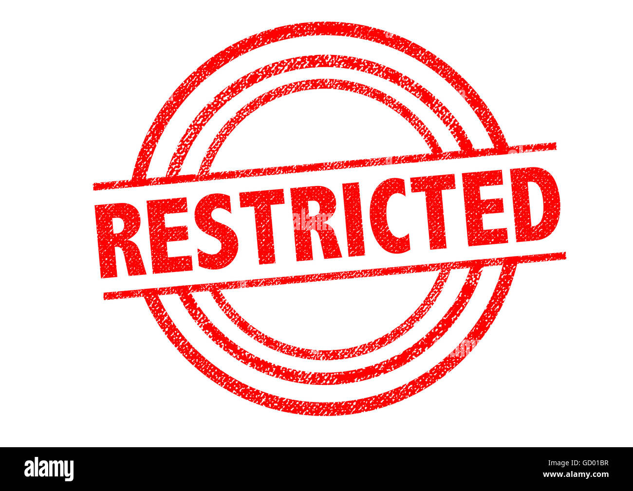RESTRICTED Rubber Stamp over a white background Stock Photo - Alamy